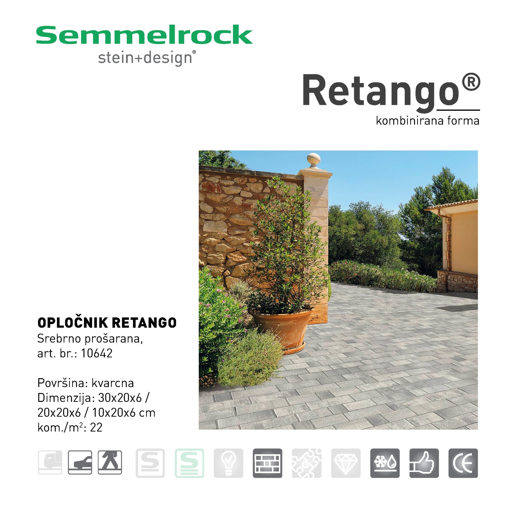 Ploče i opločnici | GRAĐEVINSKI MATERIJAL | SEMMELROCK RETTANGO KOMBI 6 ...